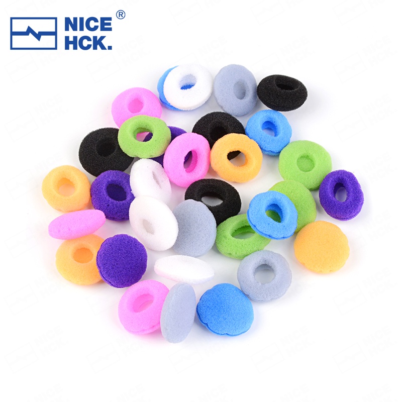 NiceHCK 6Pairs Colorful Earphone Replace Sponge Tips Soft Donut Full ...