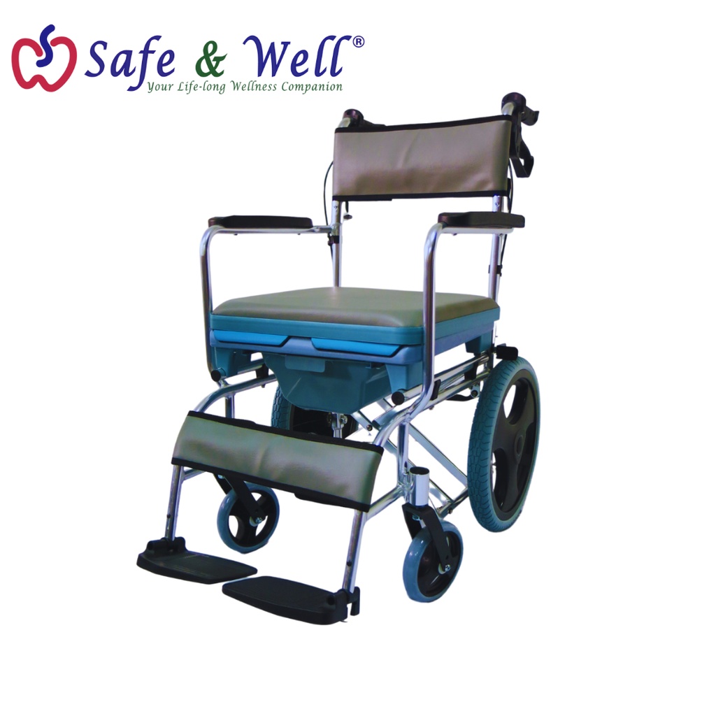 HOPKIN 3-IN-1 COMMODE SHOWER WHEELCHAIR W SEAT CUSHION - (KERUSI RODA 3 ...