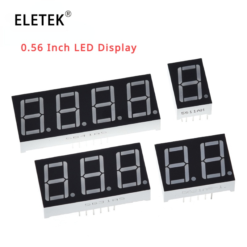 10/5Pcs 0.56 Inch 7 Segment 1bit 2bit 3bit 4bit Digital Tube Red Common ...
