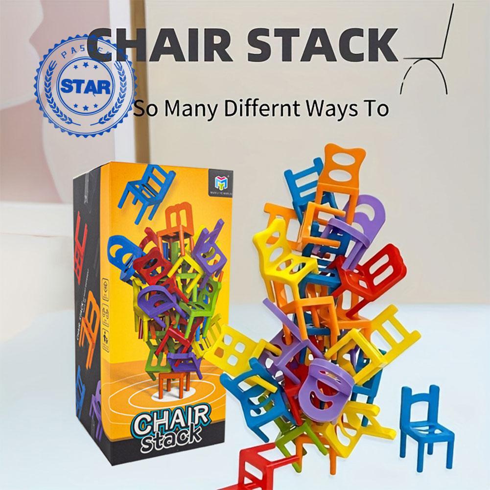 Chair Stack Fun Balance Stacking Building Blocks Board Game For Kids ...