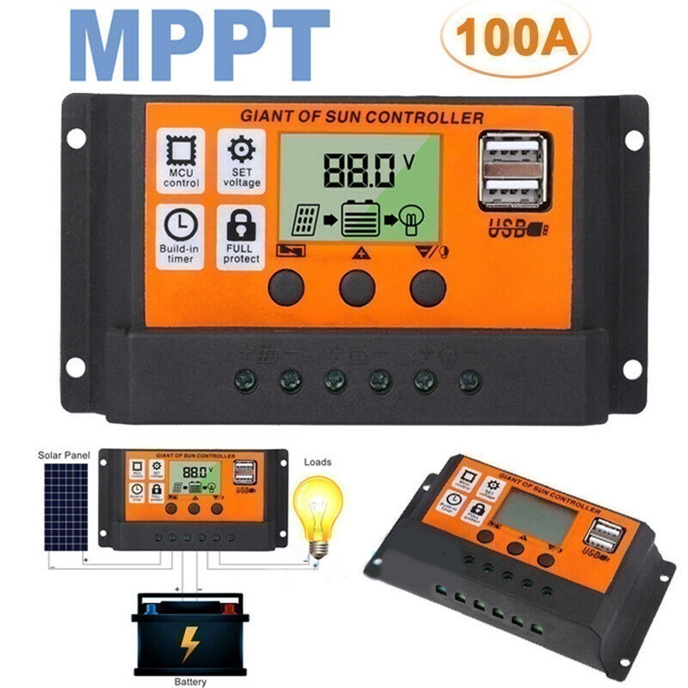 [weloves] MPPT PWM Solar Charge Controller Solar Panel Battery Regulator Dual USB Port | Shopee ...