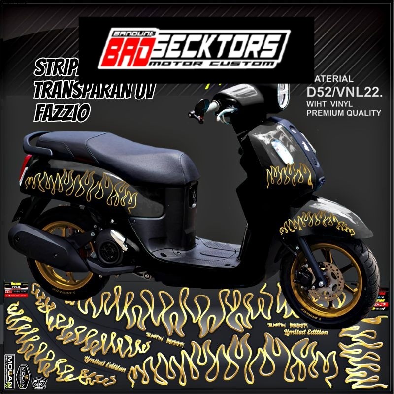 Decal Sticker Striping Transparent Variations Uv Fazzio Fire Fazzio ...