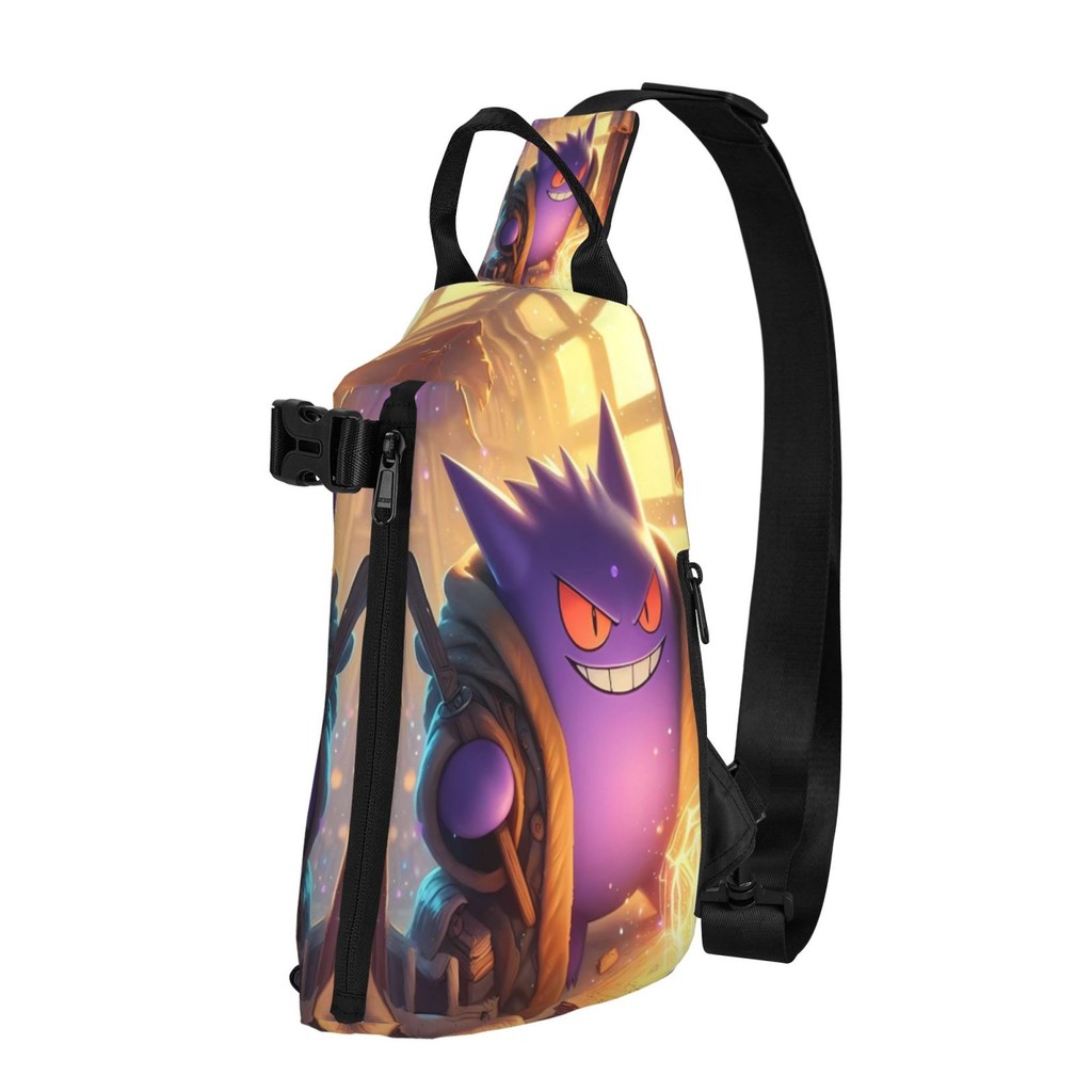 Pokemons Gengar Chest Bag Waterproof Crossbody bag | Shopee Malaysia