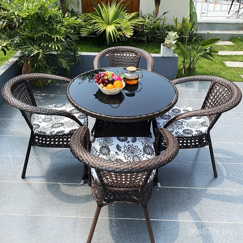Set Meja dan Kerusi Luar untuk Patio dan Balkoni, Set Kerusi Rotan ...