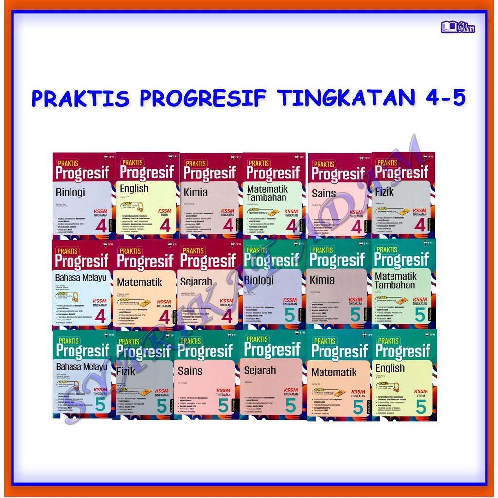 [ADM] BUKU LATIHAN : PRAKTIS PROGRESIF KSSM TINGKATAN 4-5 | Shopee Malaysia
