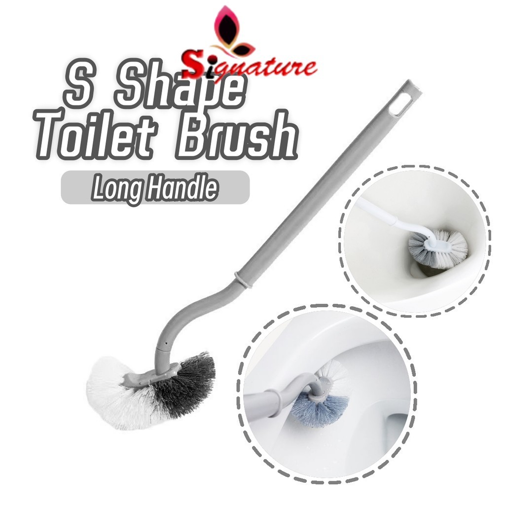 Long Handle S-Shaped Cleaning Toilet Brush No Dead Corner Brush Tool ...