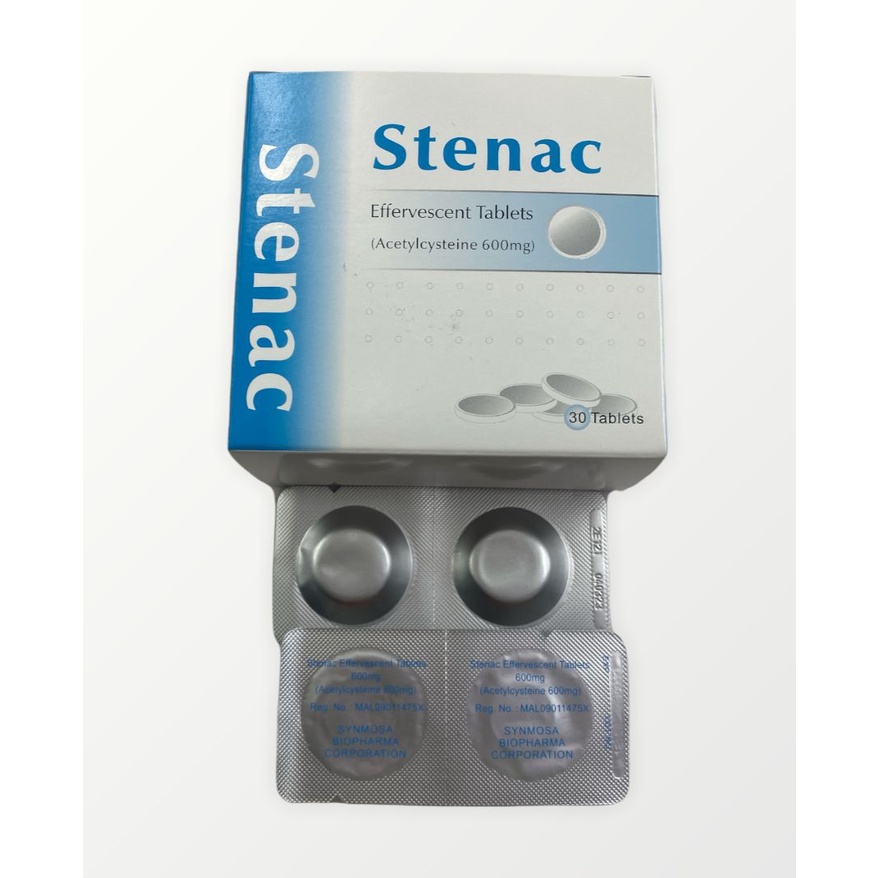STENAC 30 TABS - COUGH PHLEGM / PECAH KAHAK BATUK LENDIR PEKAT (EXP: 10 ...