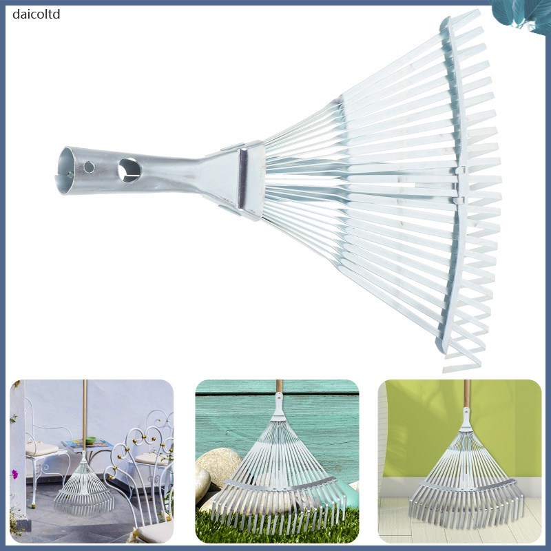 Metal Rakes Lawns Heavy Duty Adjustable Telescopic High-carbon Steel ...