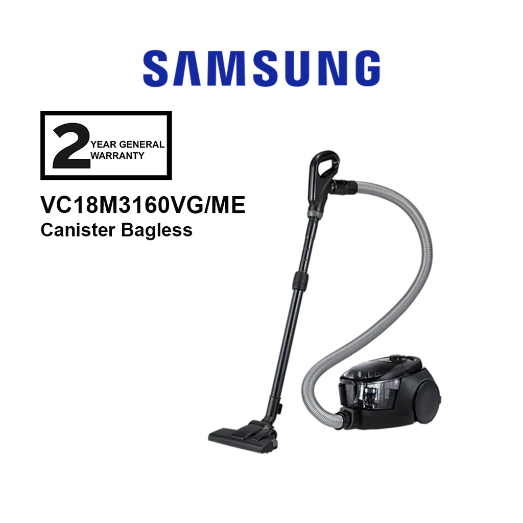 Samsung VC18M3160VG/ME 380W Canister Bagless with Anti-Tangle Turbine ...