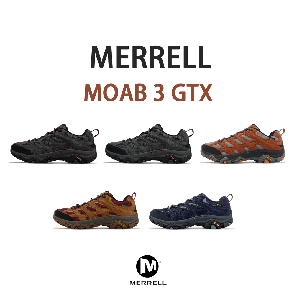 Merrell Moab 3 GTX Gore-Tex Waterproof Hiking Shoes Gold Outsole ...