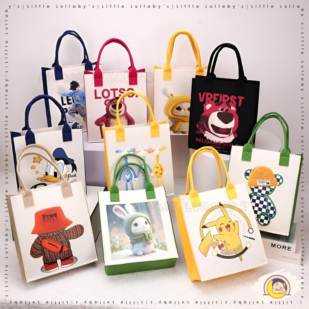 Cartoon Felt Bag Pattern Mummy Gift Portable Storage Pamper Diaper ...