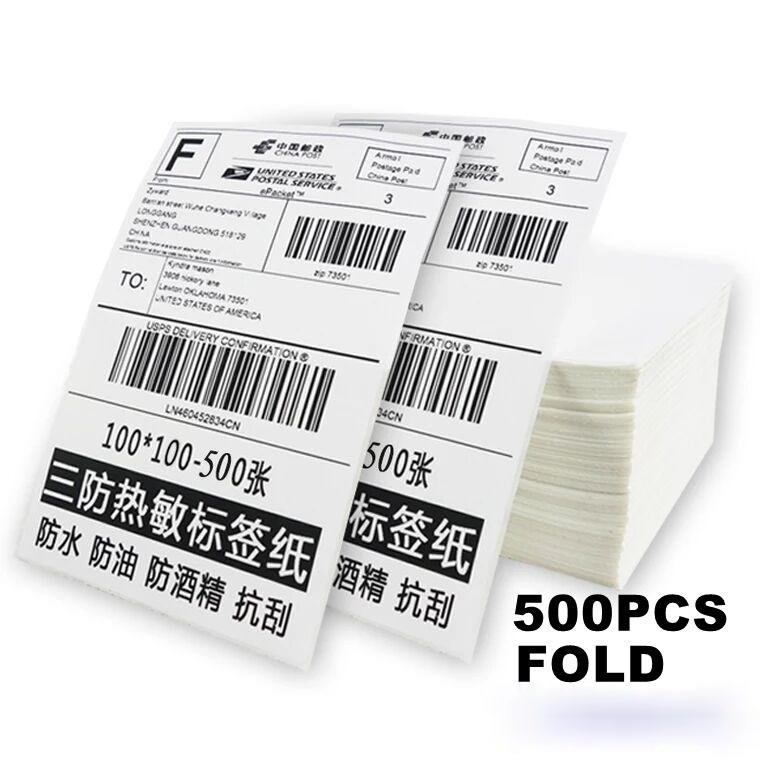 500Pcs A6 Thermal Paper Shipping Label Consignment Note Sticker ...
