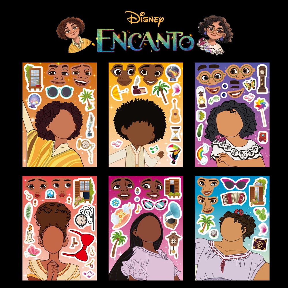 6/8PCS Disney Animated Encanto Themed Character Face Changing Puzzle ...