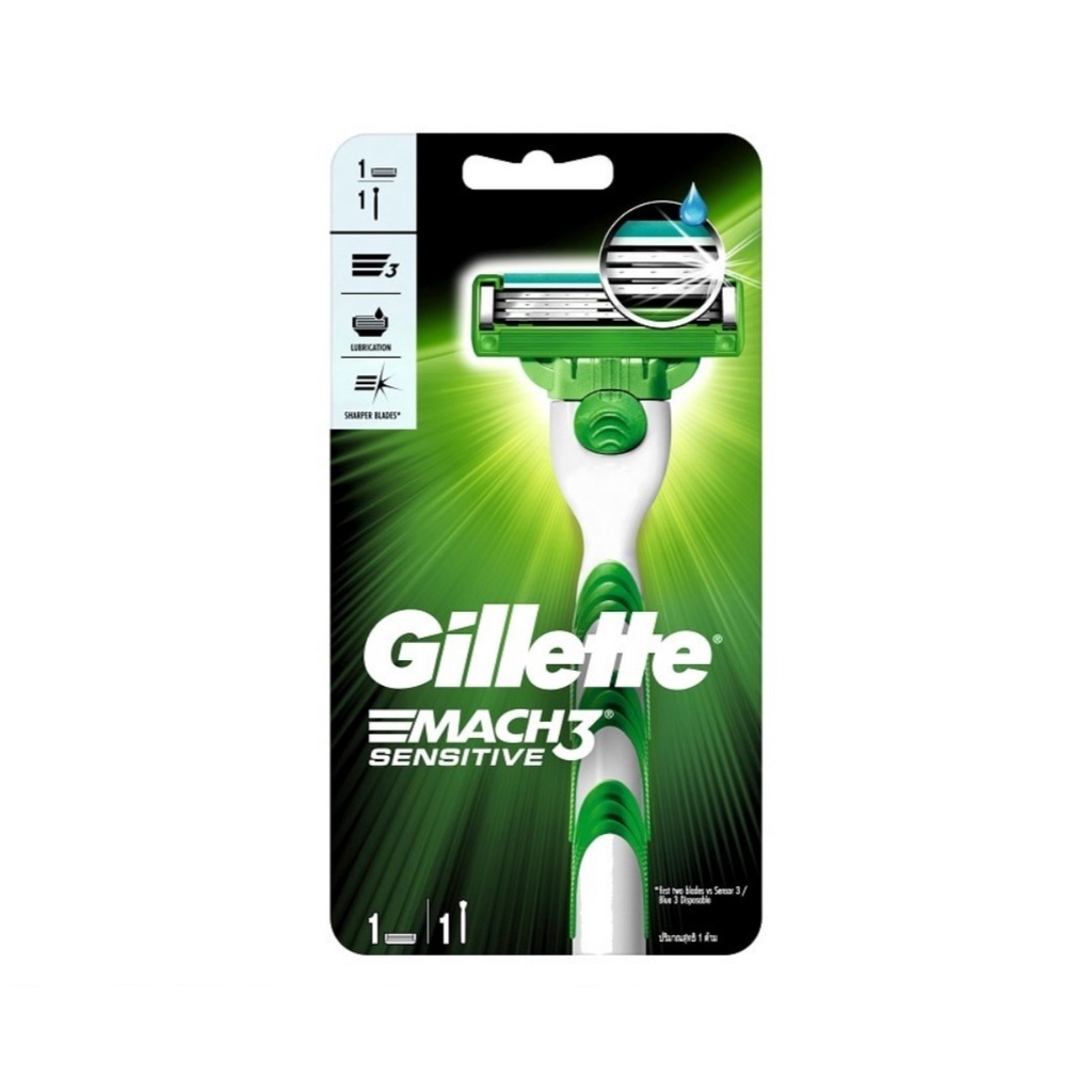 GILLETTE MACH 3 SENSITIVE 1UP RAZOR (EXP:10/2024) | Shopee Malaysia