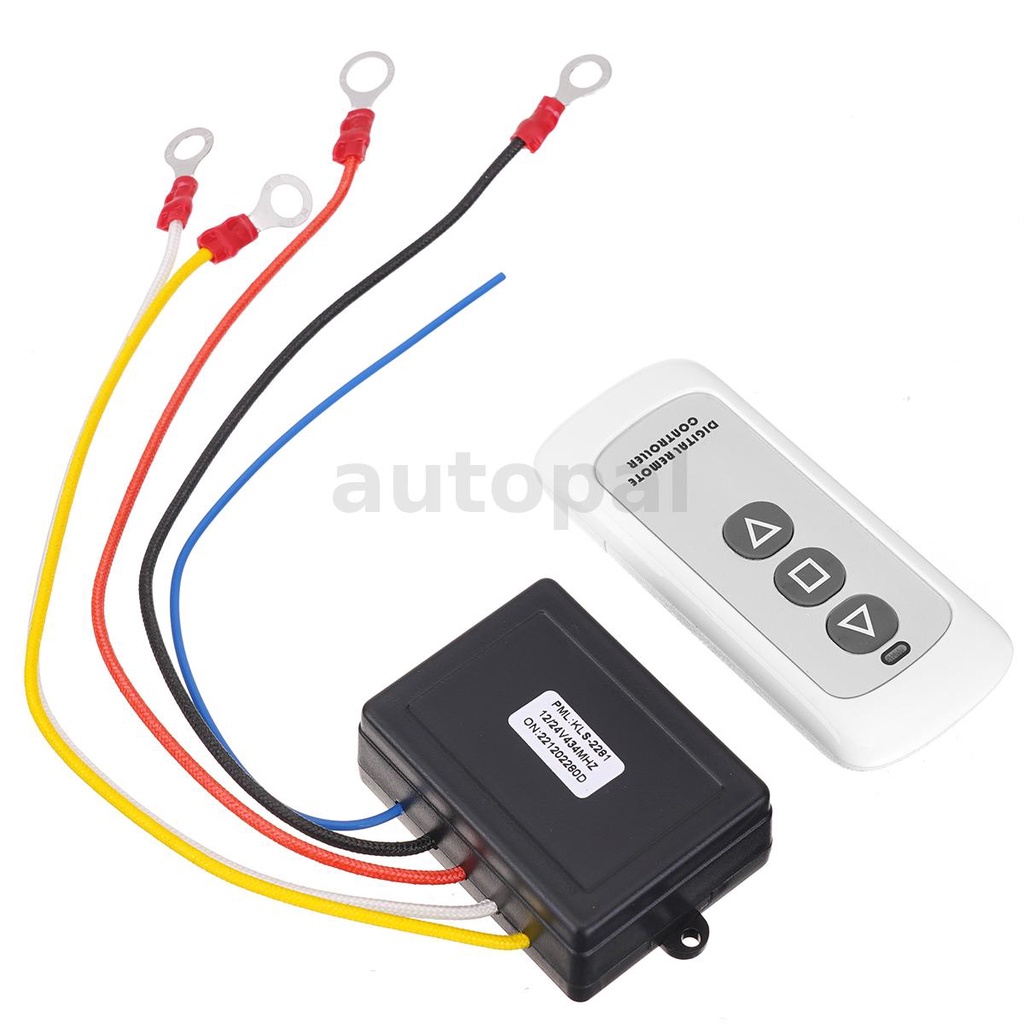 12V 24V Recovery Electric Winch Wireless Remote Control Controller for ...