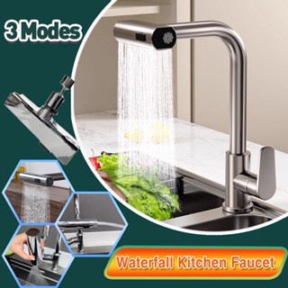 3 Modes Kitchen Faucet Splash-proof Artifact Waterfall Water Outlet ...