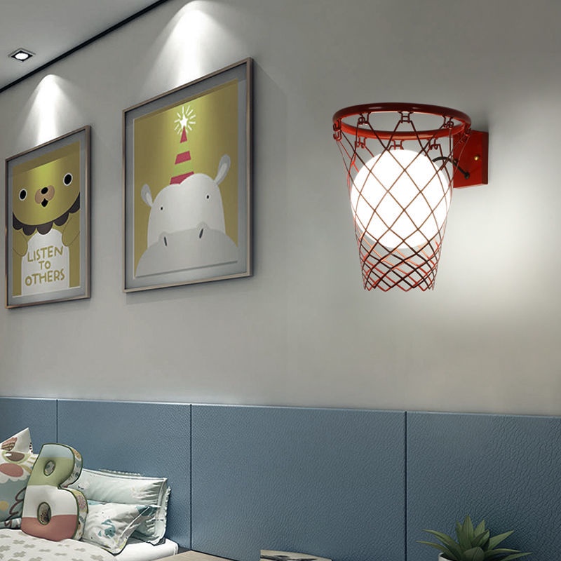 LAMPU DINDING RUANG TAMU CREATIVE BASKETBALL WALL LAMP RESTAURANT BAR ...
