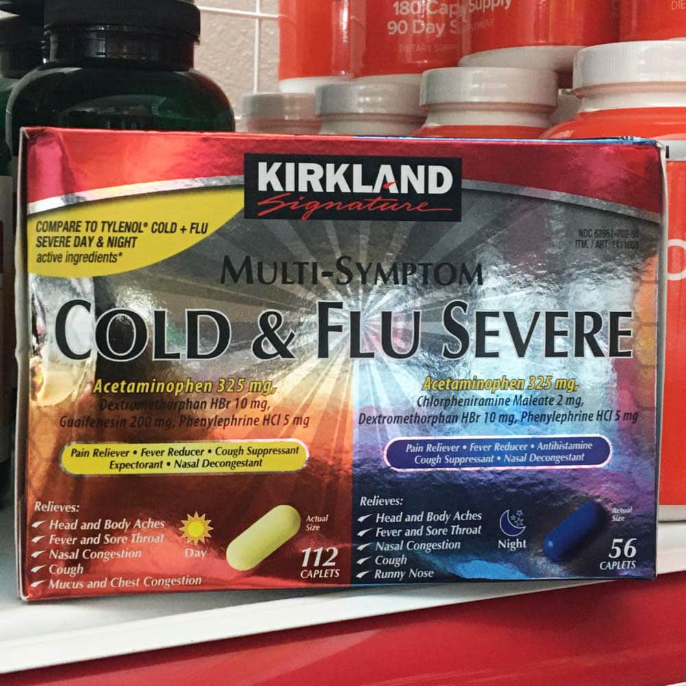 Kirkland Multi Symptom Cold & Flu Severe 168 American tablets | Shopee ...