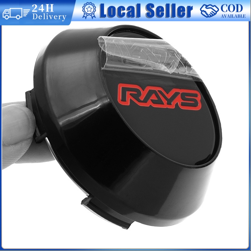 1PC/4PCS Rays Volk Racing Wheel Center Cap Red Logo Penutup Rim Rim ...
