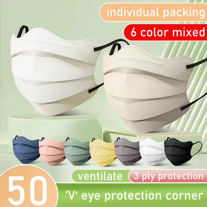 50pcs Adult mask Morandi color scheme Face Mask for Adult 50PCS 3PLY ...
