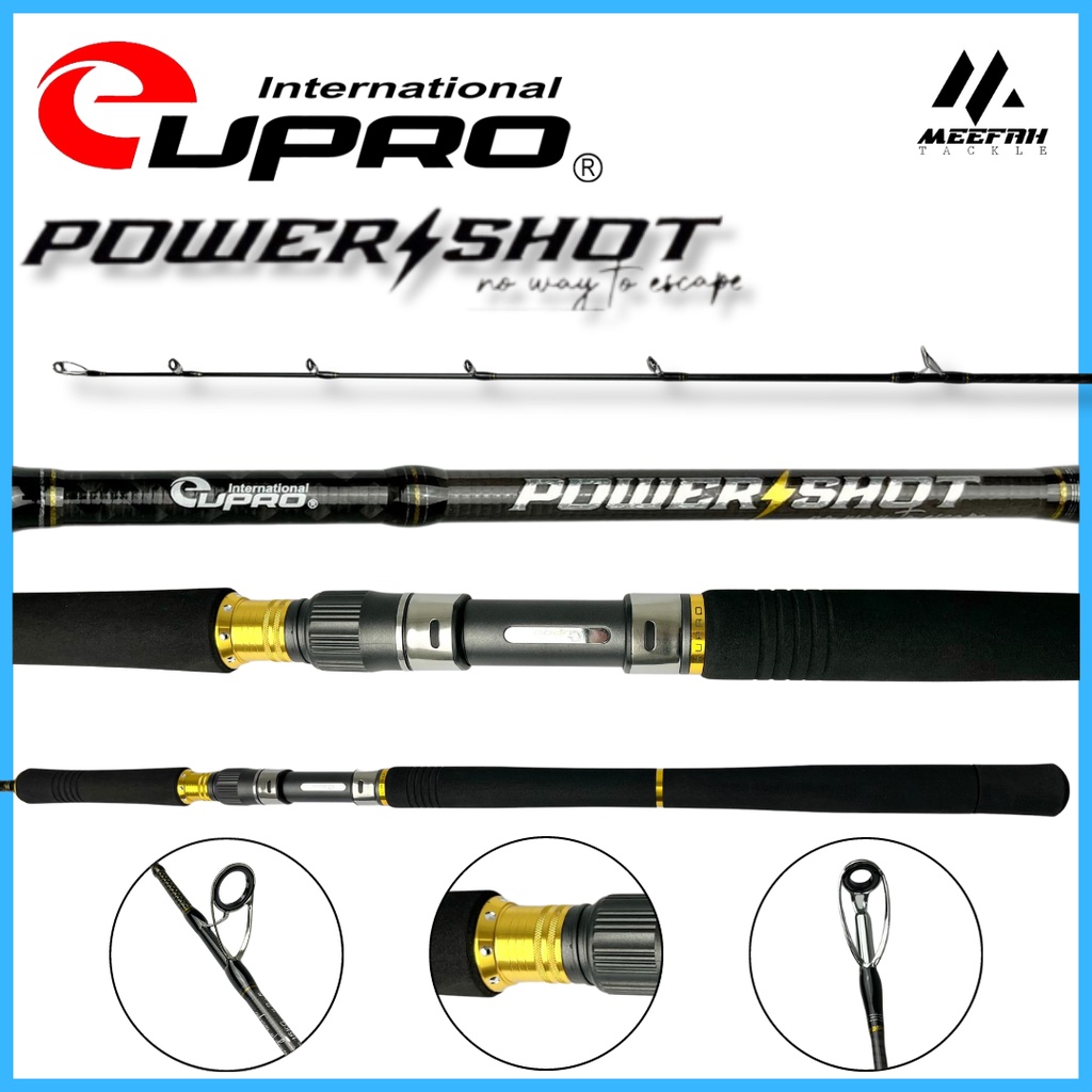 EUPRO POWER SHOT - Spinning Baitcasting BC Jigging Rod Joran Pancing ...