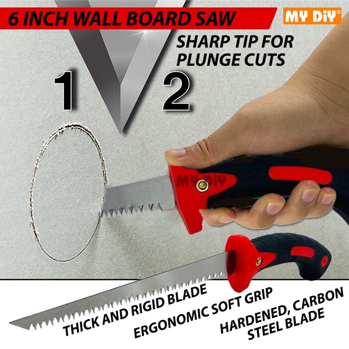 MYDIYHOMEDEPOT - YOSN 6" Wall Board Saw Hand Saw Wall Board Saw for Cutting Plaster Ceiling ...