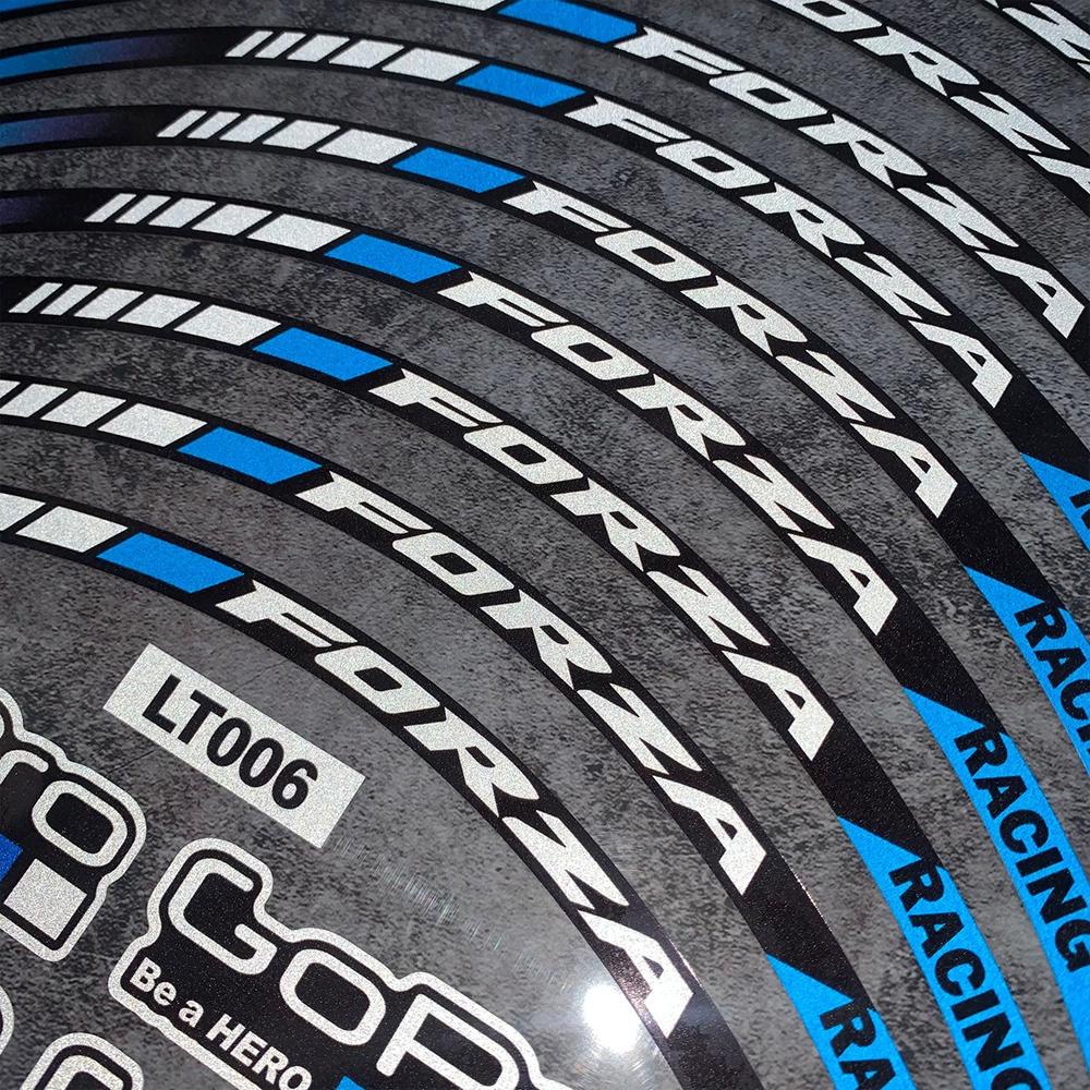 Honda FORZA Reflective Wheel Sticker Waterproof Hub Striped Motorcycle ...