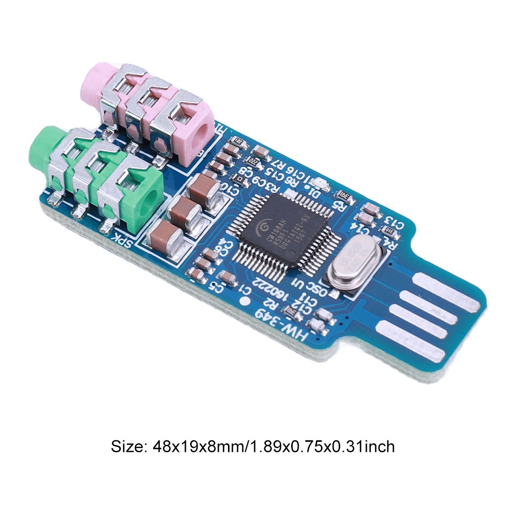 [innersetting.my] CM108 External Sound Card Chip Board 3.5mm Headphone ...