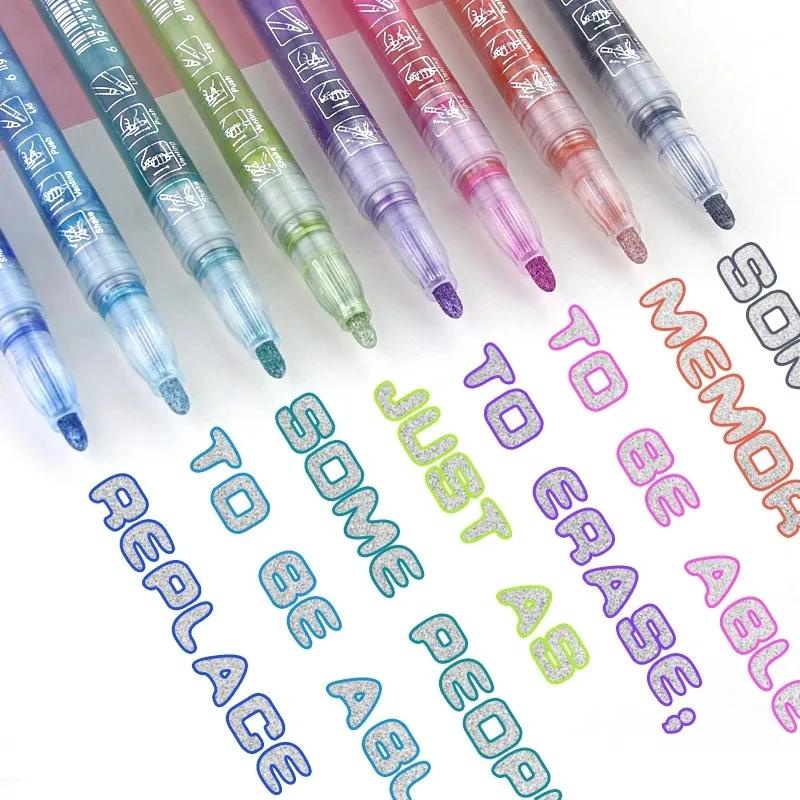Double Line Outline Art Pen Marker Pen For Students DIY Graffiti ...