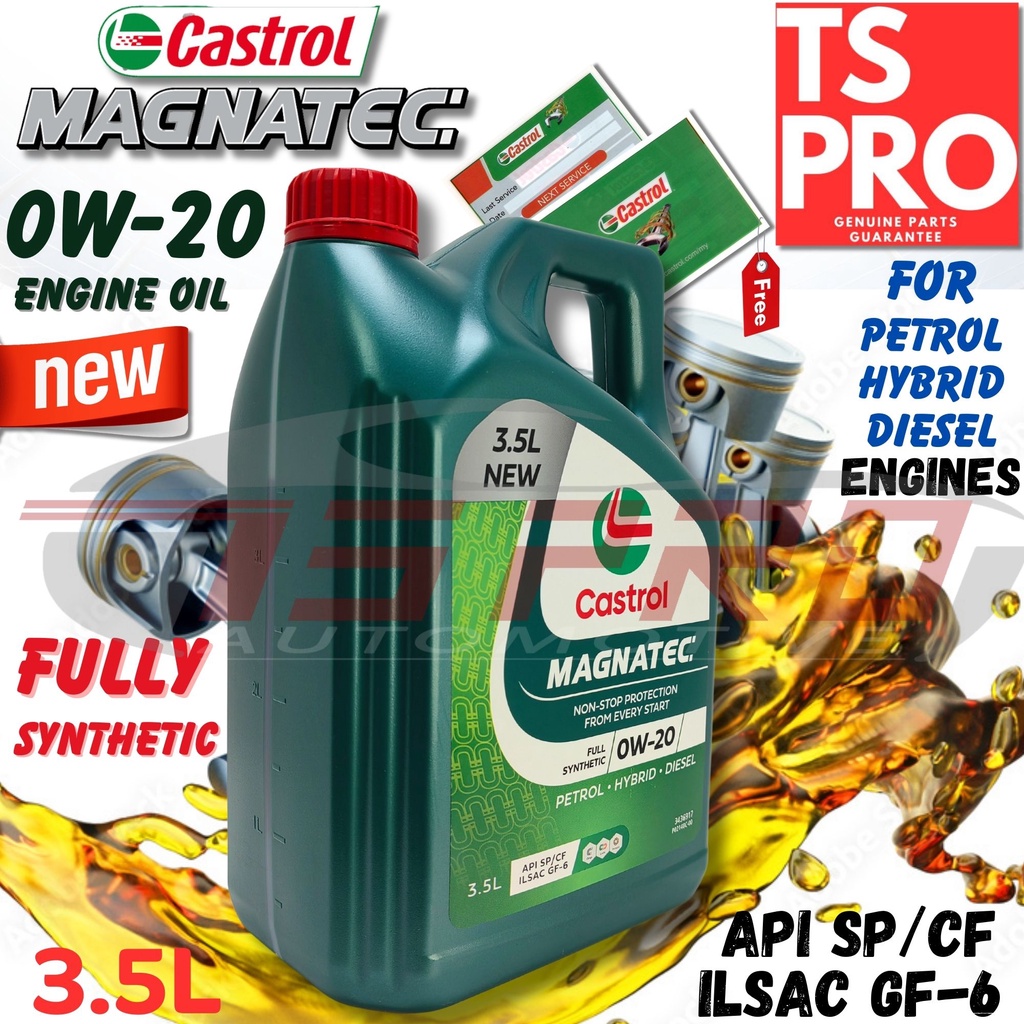 100% Genuine Castrol Magnatec Fully Synthetic 0W-20 SP (Engine Oil ...