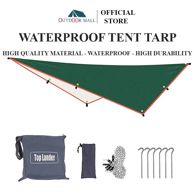 Heavy duty tent tarp hammock rain fly cover large waterproof camping ...