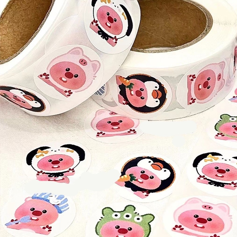 500pcs Kawaii Sanrio Loppy Roll Sticker Notebook Decoration Sticker ...