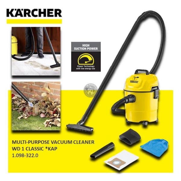 KARCHER WD1 CLASSIC MULTIPURPOSE VACUUM CLEANER | Shopee Malaysia