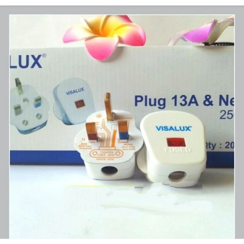 Visalux 3-foot AC plug With 13A Phase AC plug Indicator Light | Shopee ...