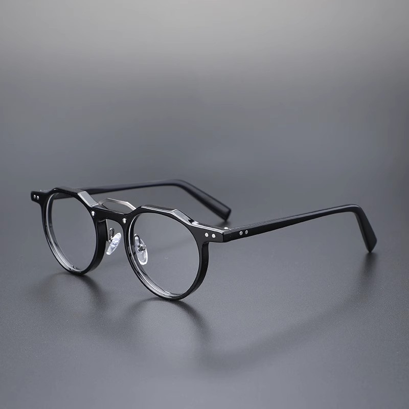 Round Frame Optical Glasses Frame Men Women Handmade Acetate Eyeglasses ...