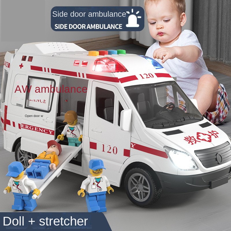 120 Children's Ambulance Toy Alloy Boys and Girls Car Doctor Oversized ...
