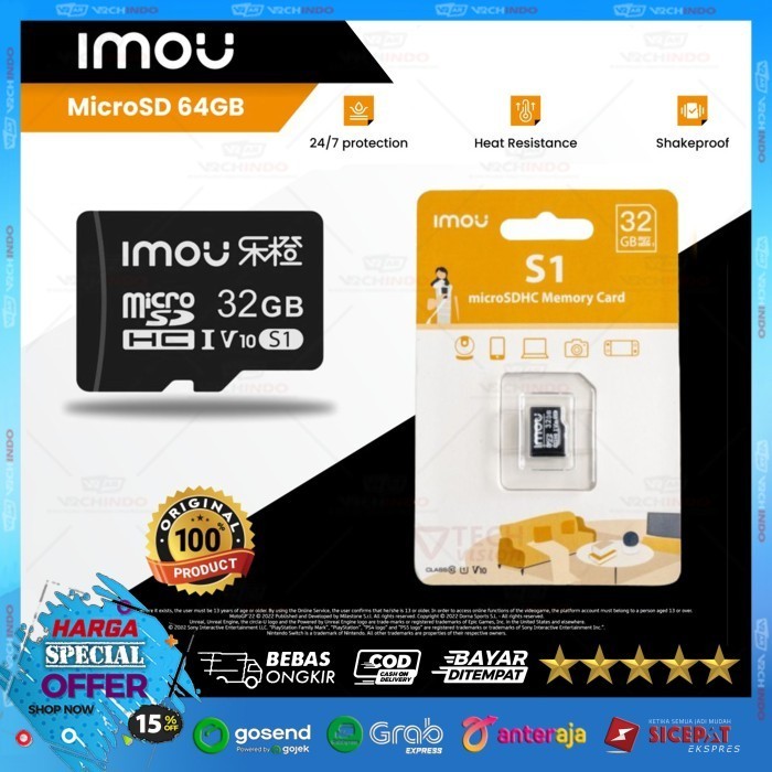 Cctv Micro SD Class 10 IMOU 32GB | Original MicroSD Memory Card ...