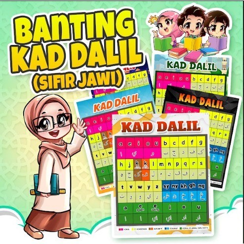 BUNTING POSTER HURUF JAWI & RUMI | KAD DALIL UNTUK PEMBELAJARAN AWAL ...