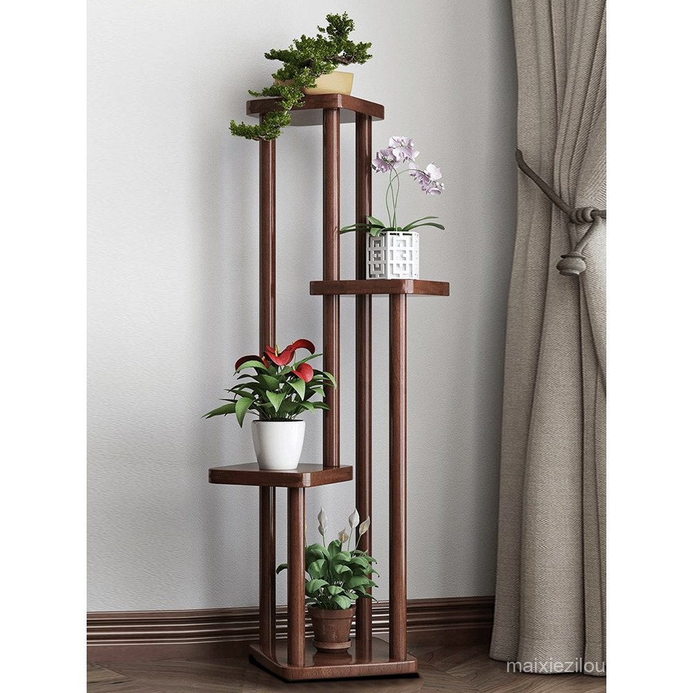 Flower Stand Simple Indoor Solid Wood Flowerpot Stand Living Room Floor ...