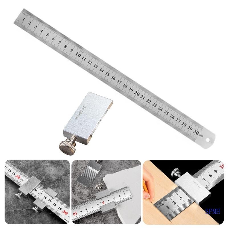 SUP Aluminum Carpentry Square 15 20 30 40cm Carpenter Scribing Ruler ...