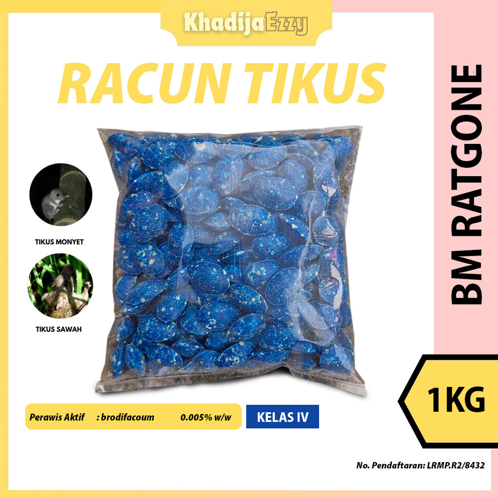 Rat poison BM RATGONE 1kg racun tikus rumah kebun dapur kedai makan ...