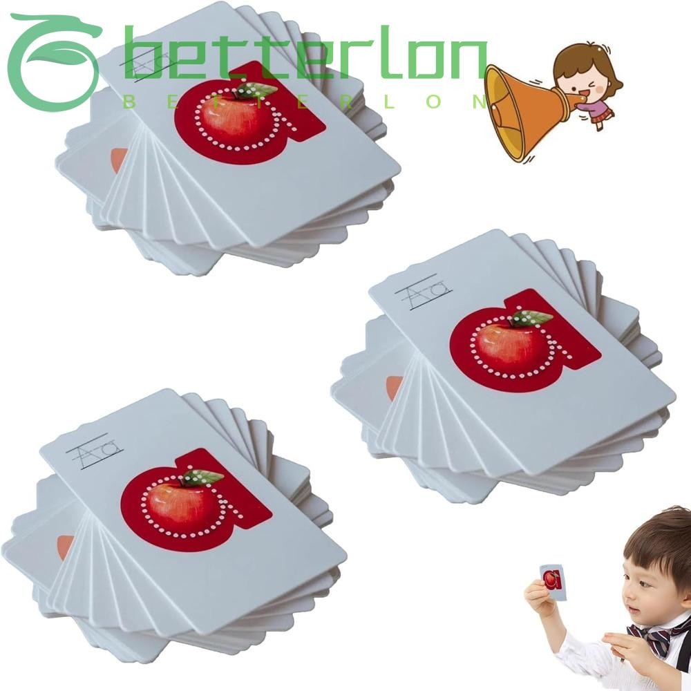 BETTER-LONTIME Toddler Alphabet Flash Cards, Lit Letters Flash Cards ...