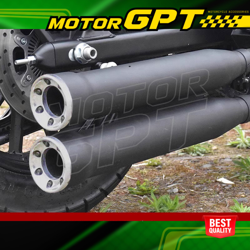 QJmotor SRV250 Modified Double Outlet King Cobra Exhaust Pipe ...