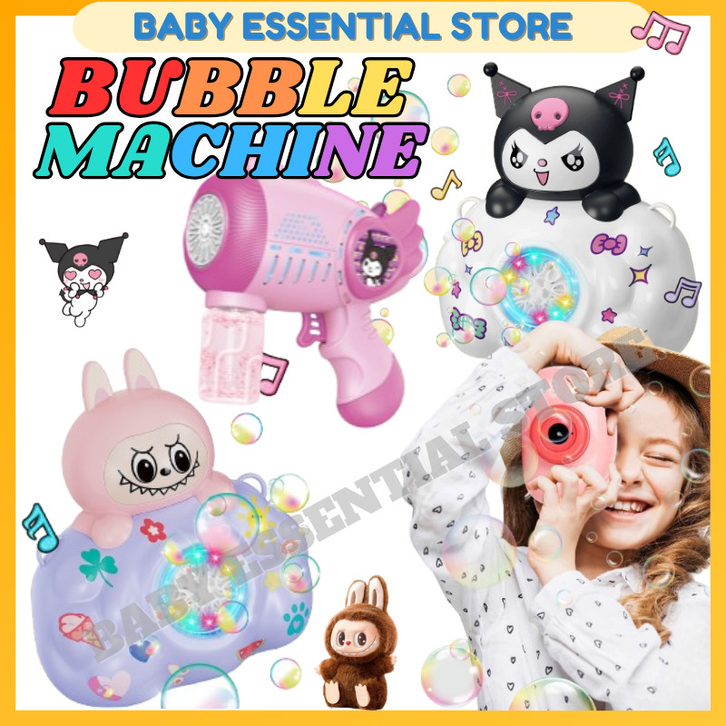 Electric Bubble Gun Toys Sanrio Kuromi Outdoor Automatic Bubble ...