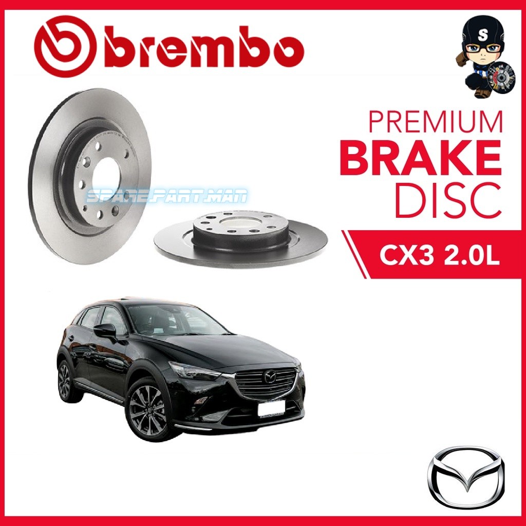 Original BREMBO Rear Disc Rotor (2pcs) - Mazda CX3 2.0L | Shopee Malaysia