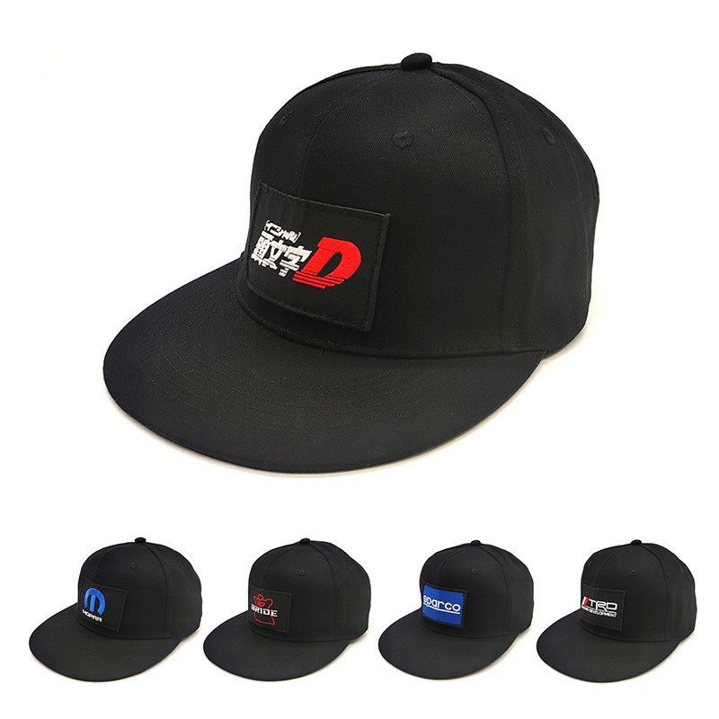 Car Logo Hat JDM Modified Culture Flat Brim Hat Sunshade Cap Trendy ...