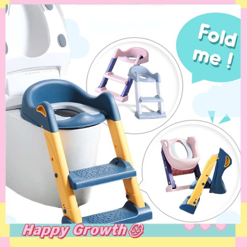 Kids Potty Ladder Infant Folding Potty Seat Training Toilet Bowl Seat ...