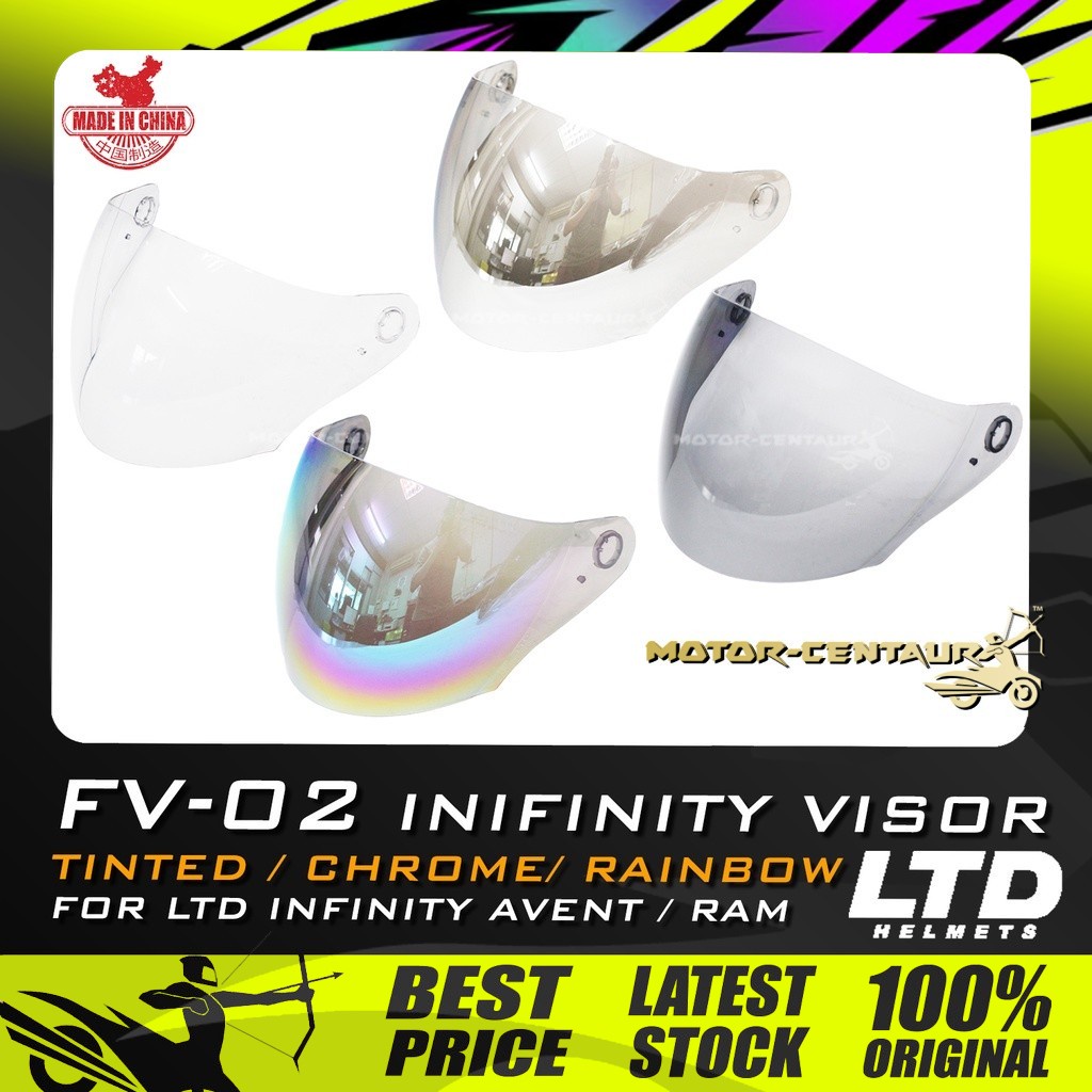 LTD FV-02 CLEAR, TINTED GREY, IRIDIUM RAINBOW, SILVER VISOR FOR LTD ...