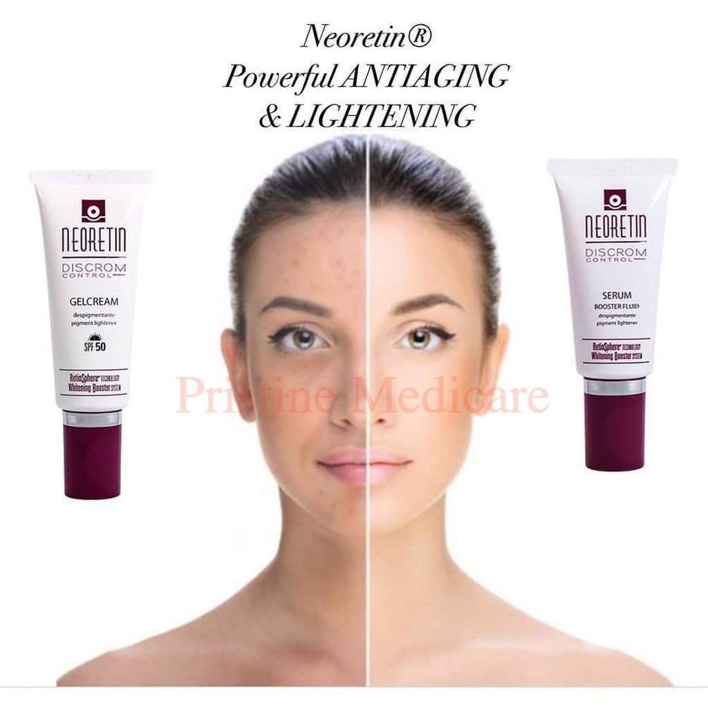 Neoretin Discrom Control Gel Cream SPF50 l Serum Booster Fluid l Ultra ...