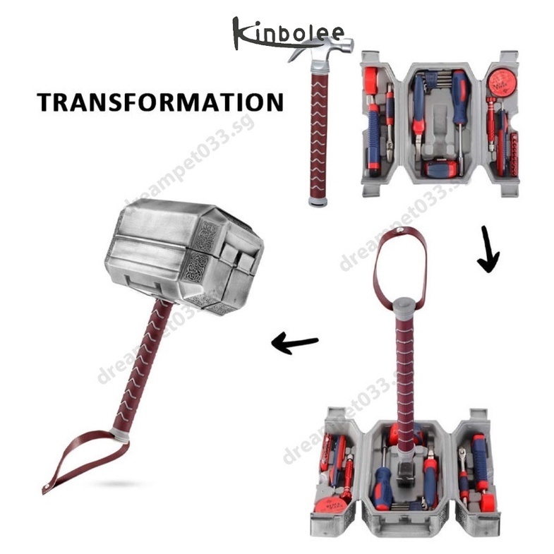 Kinbolee Tool Box Multifunction Thor Hammer Toolbox Thunderbolt Toolbox ...